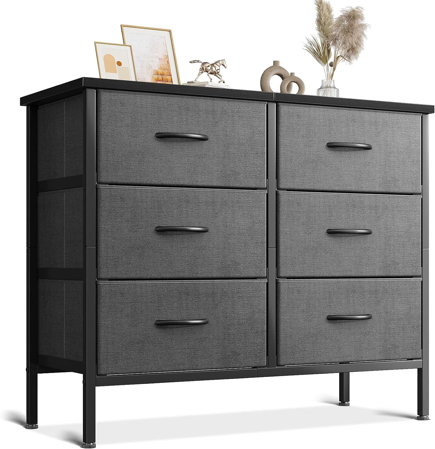 Dresser for Bedroom Dresser TV Stand with 6 Storage Drawers, Small ...