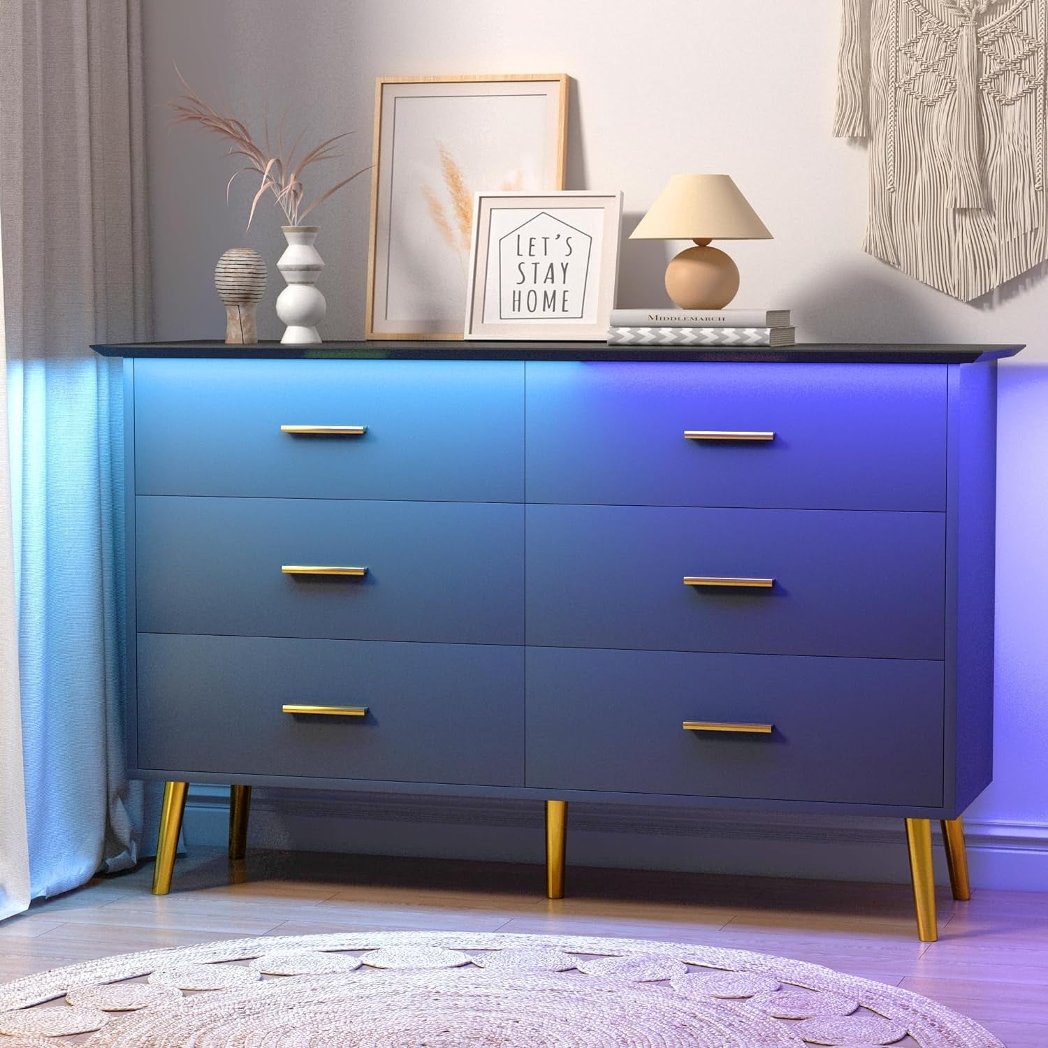 Dresser for Bedroom Modern Wood Dressers Chest of Drawers Bedroom LED ...