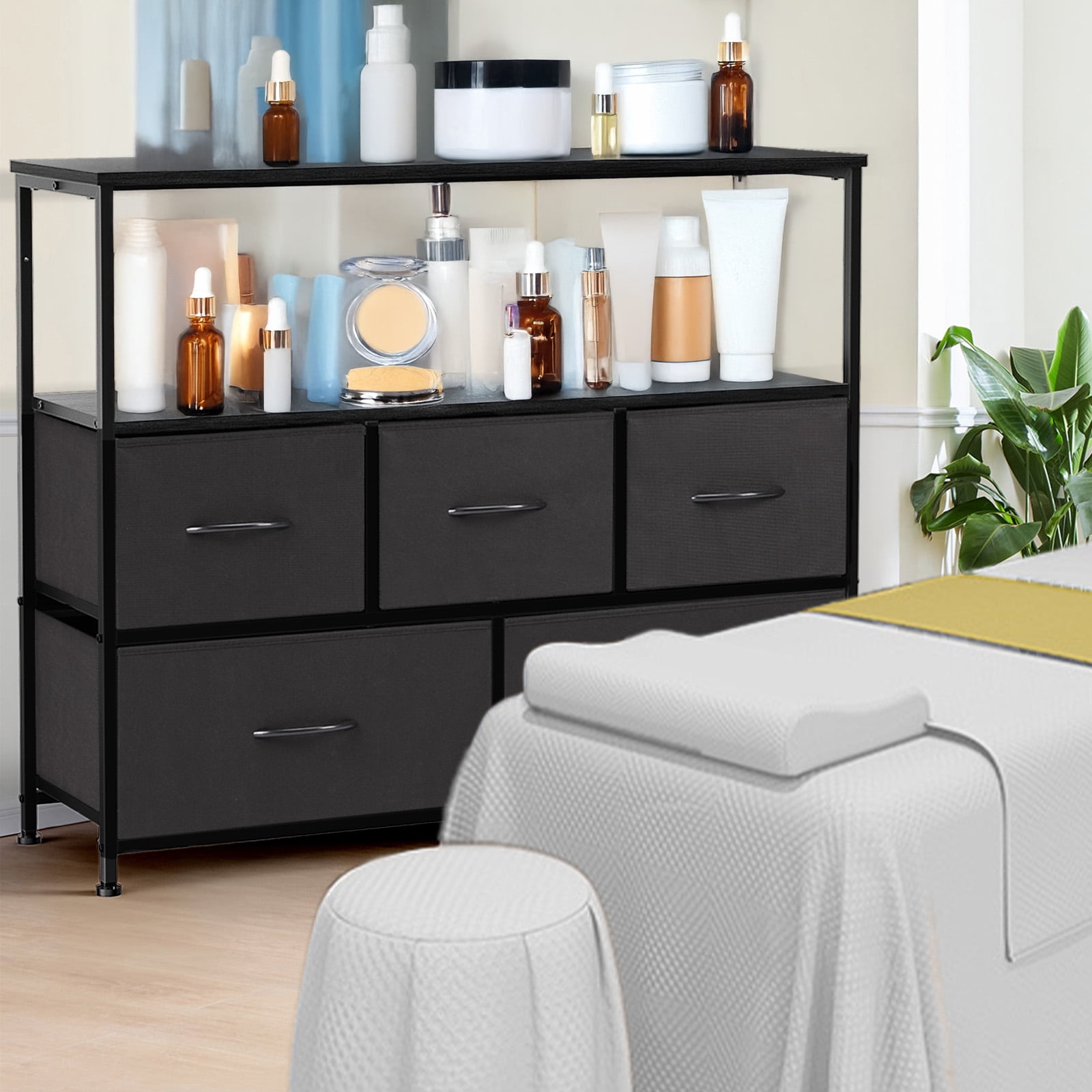 Walmart Bedroom Dresser Combo with TV Stand, Media Cabinet, 5-Fabric ...