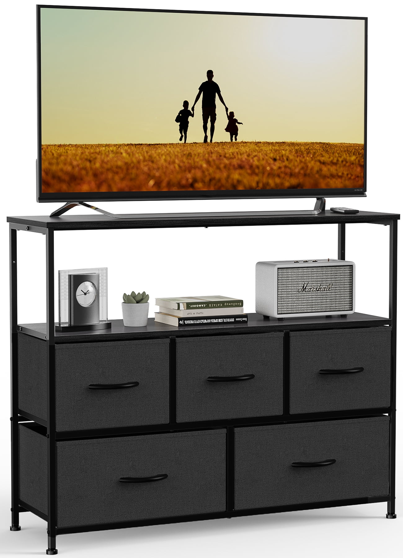 CONCETTA Entertainment Center, Dresser Cabinet with 5 Drawers, Storage ...