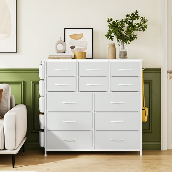 Dresser for Bedroom with 12 Drawers, Fabric Dressers & Chest of Drawers ...