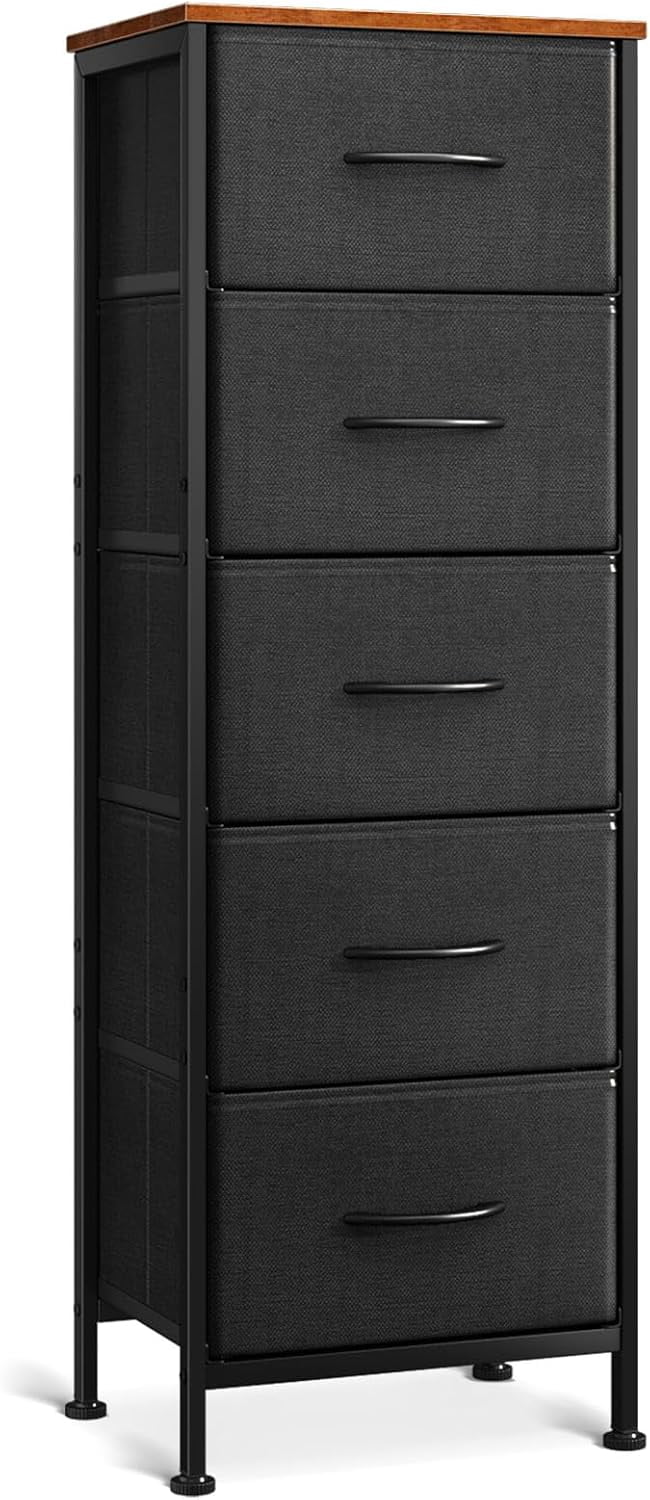 Dresser for Bedroom with 5 Storage Drawers, 48" Tall Dresser Chest of ...