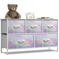 Dresser w/ 5 Drawers Furniture Storage Chest for Home, Bedroom ...