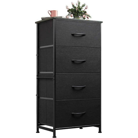 Dresser with 4 Drawers, Fabric Storage Tower, Organizer Unit for ...