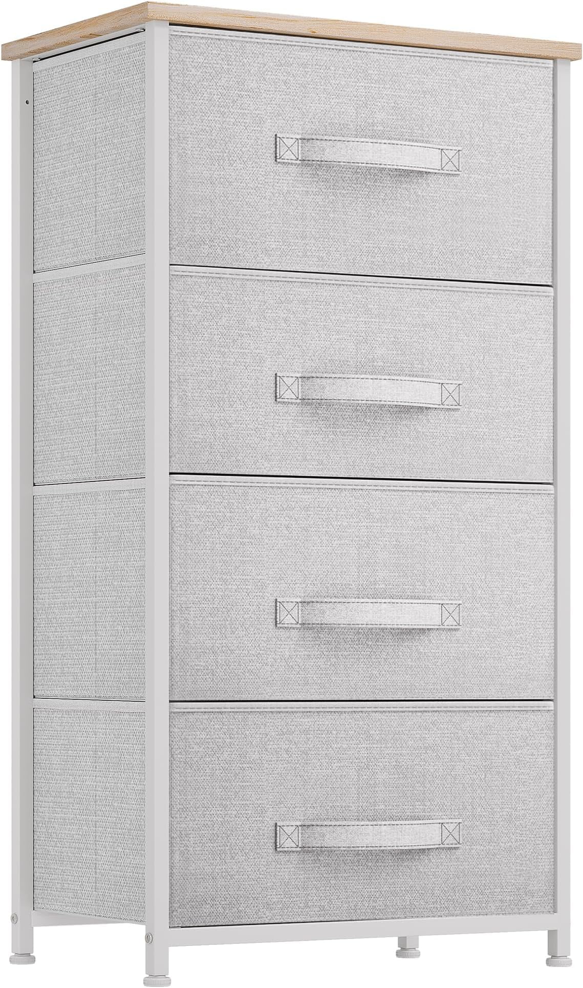 Dresser with 4 Drawers - Fabric Storage Tower, Organizer Unit for ...