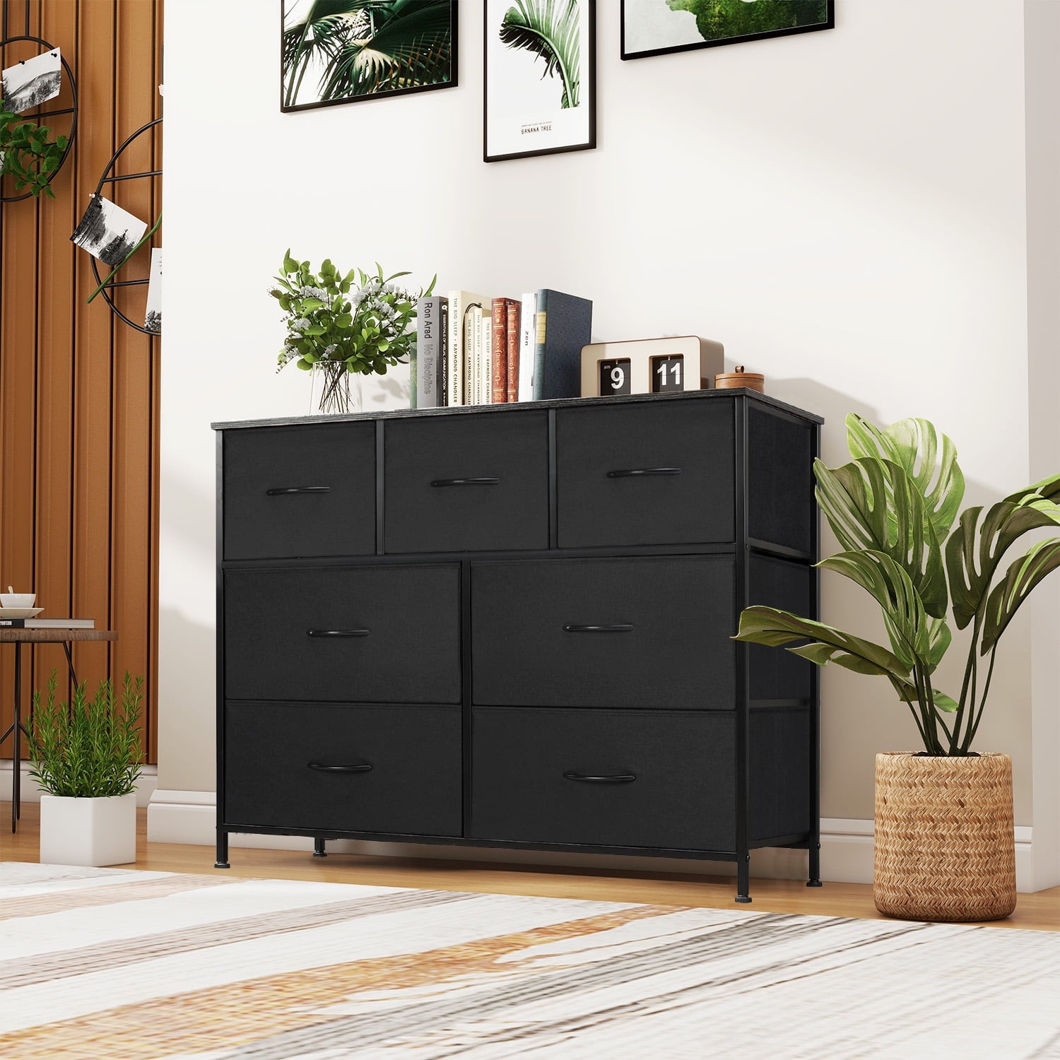 Dresser with 7 Drawers, Storage Organizer Units Drawers, TV Stand ...