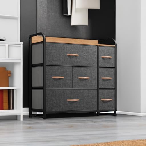 Dresser with 7 Drawers Storage Tower, Organizer Unit for Bedroom ...