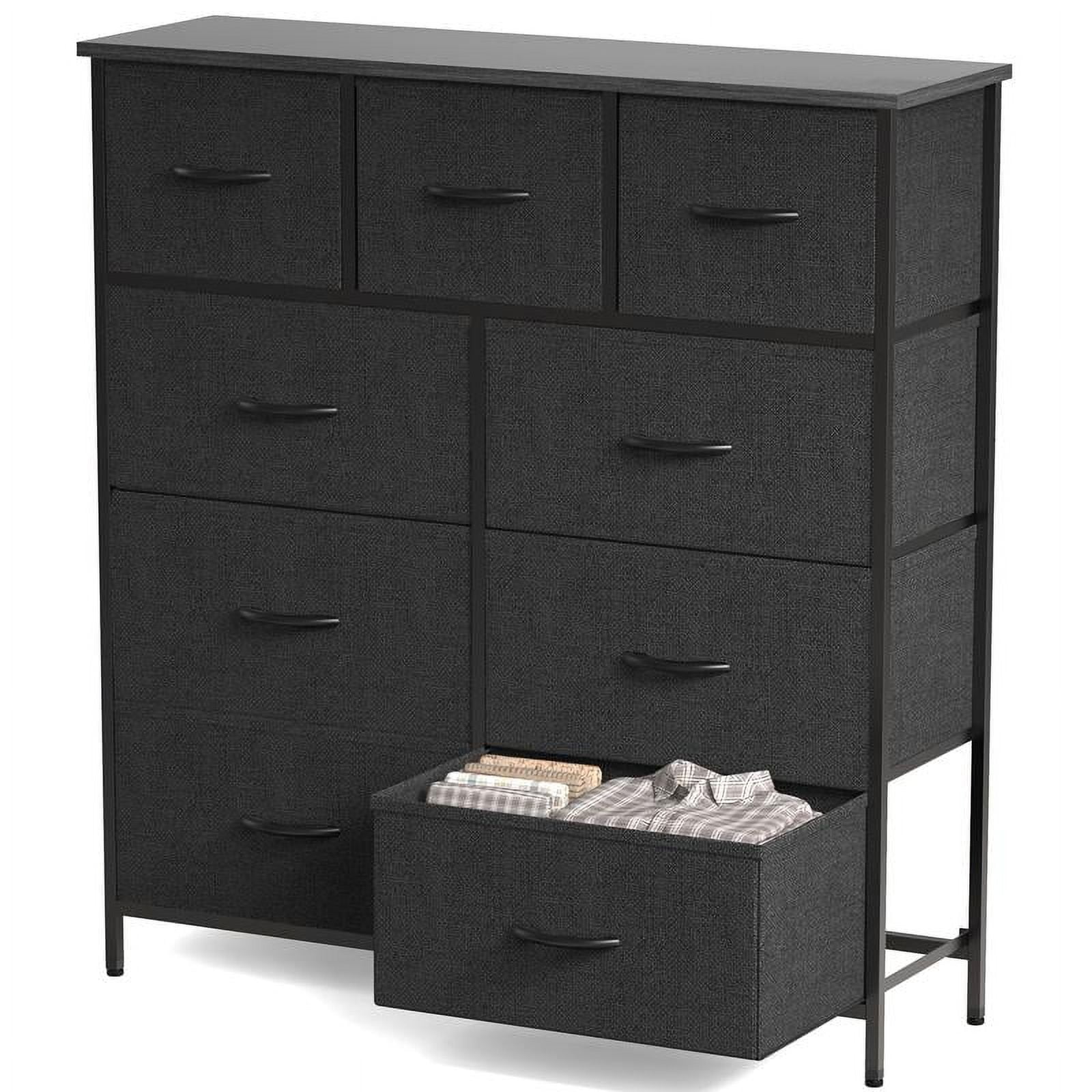 Dresser with 9 Drawers, Fabric Storage Tower for Bedroom, Closet ...