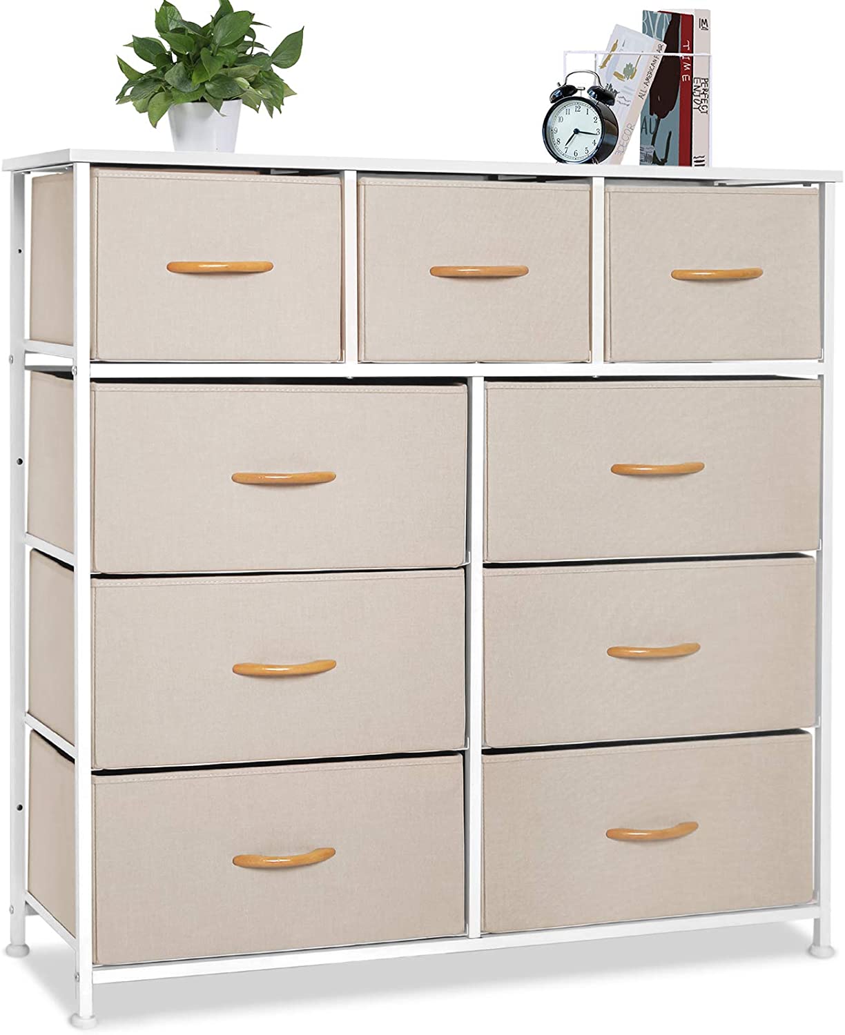 Dresser with Drawers, Storage Organizer Fabric Drawers for Bedroom ...