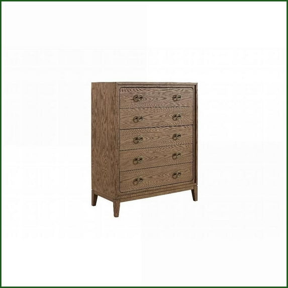 Dressers 5-Drawer Latte Finish | Light Brown | Solid Wood+MDF - Walmart.com
