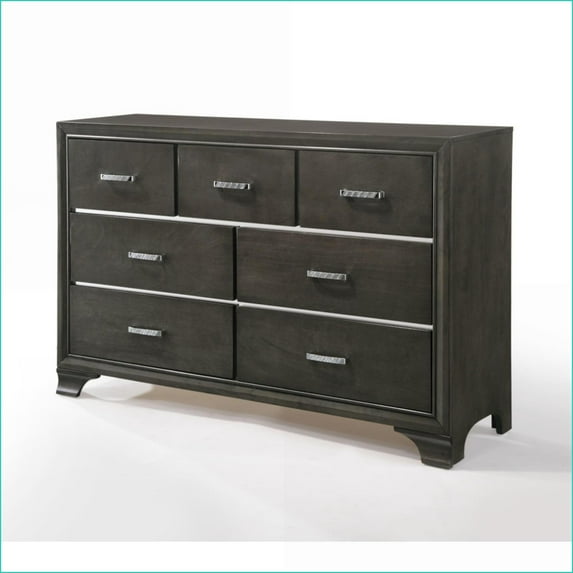 Dressers, 7-Drawer Traditional Gray Carine II Dresser | Gray ...