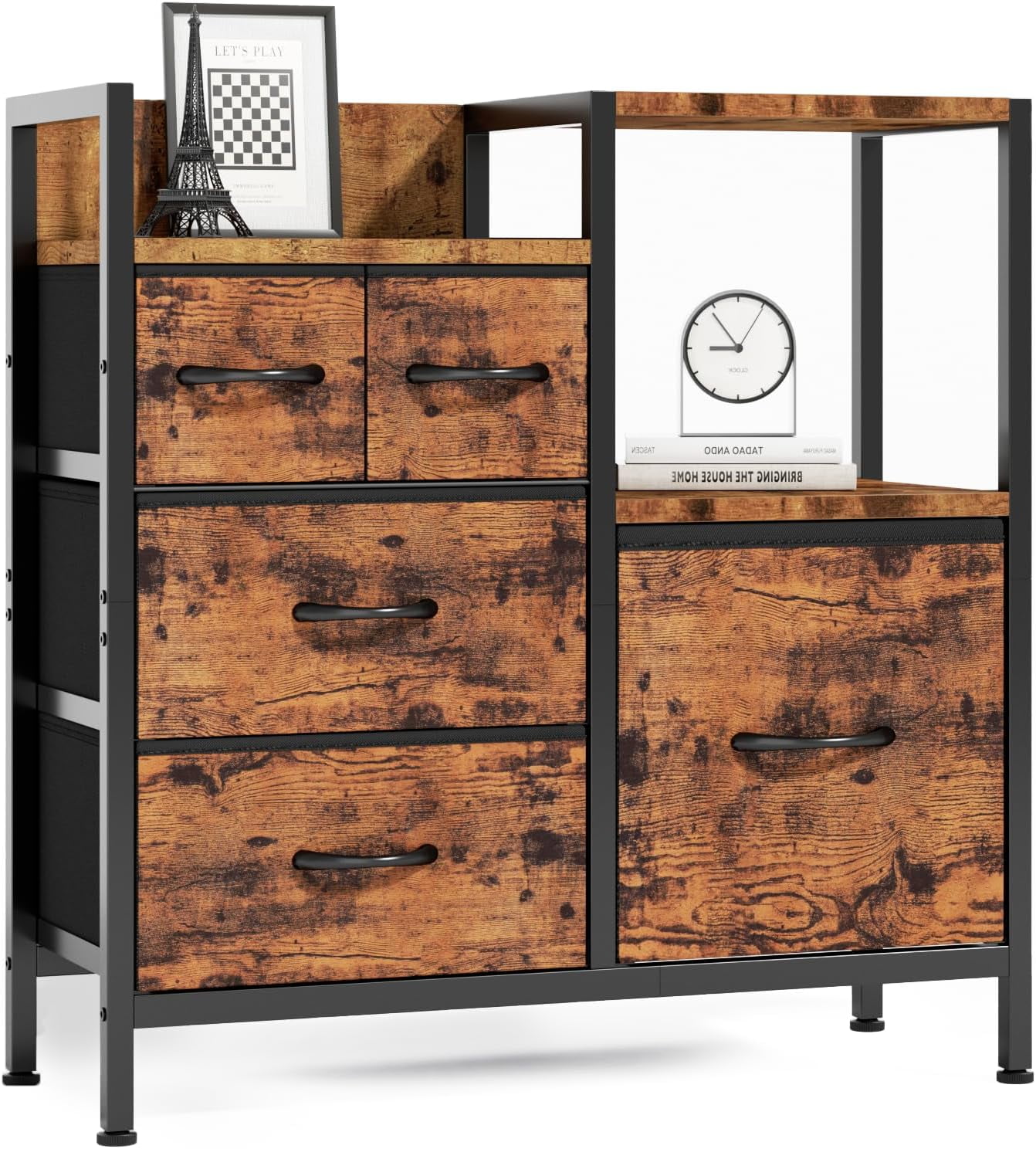 Dressers for Bedroom Organization Fabric Dresser Units with 5 Storage ...