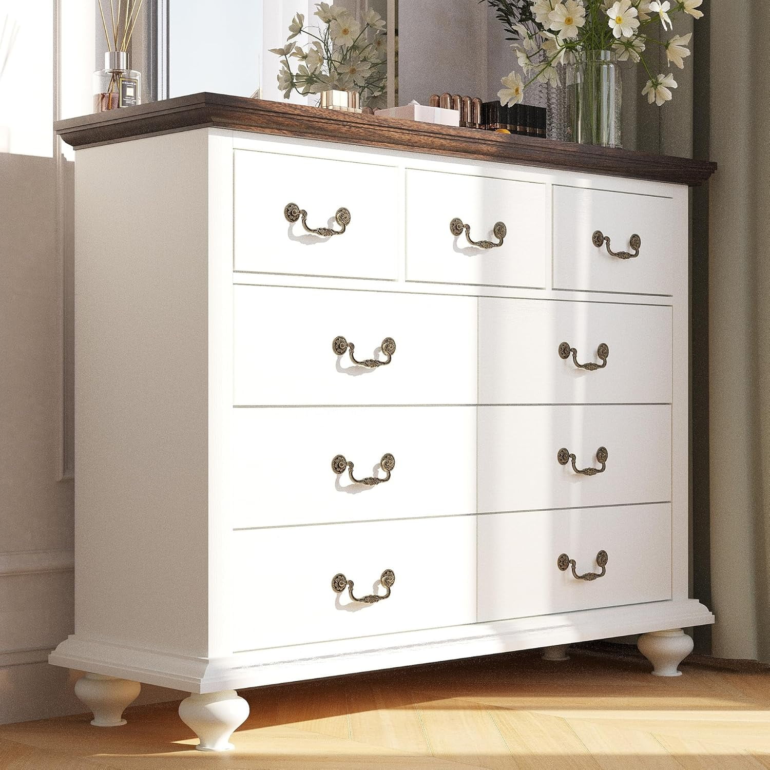 Dressers & Chests of Drawers with 9 Wide Drawers, Tall Dresser with ...