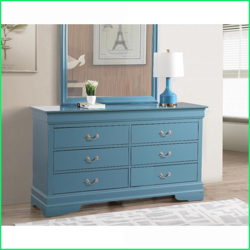 Dressers Traditional Louis Phillipe with Carved Bases | Teal | Particle ...