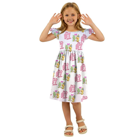 Dresses For Kids 67 Meme Dress for Girls Casual Flutter Sleeve Dress A ...
