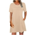 Dresses For Women Sevevn Woman Fashion Comfortable Summer Solid Color ...