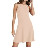 Dresses For Women Sevevn Woman Fashion Comfortable Summer Solid Color ...