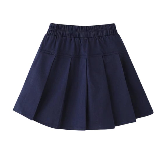 Dresses Pleated Skirt Elastic Waist Fall Casual Style A Line Mini Skirt ...
