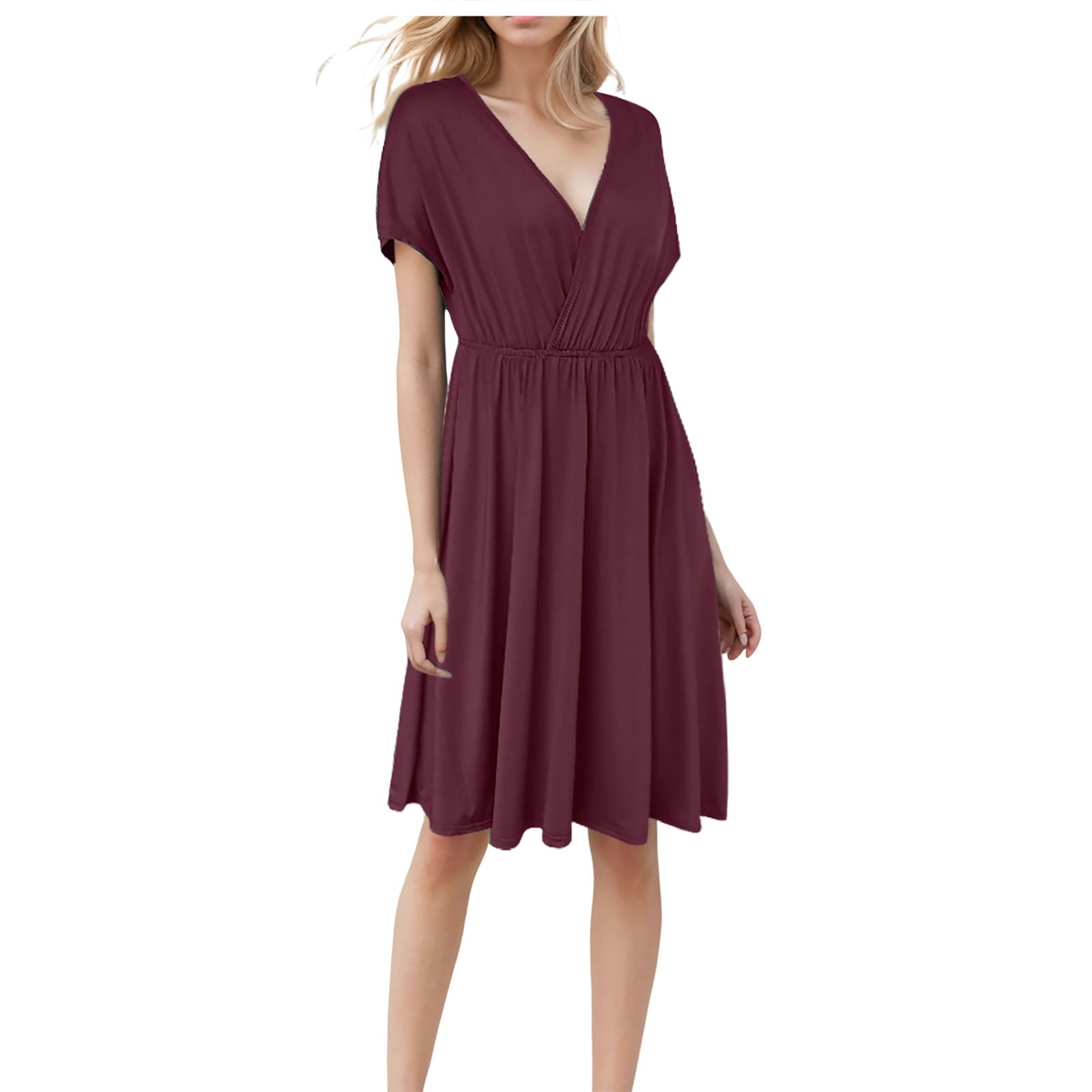 Dresses for Women 2024, Boho Mini Dresses for Women Short Sleeve Short ...