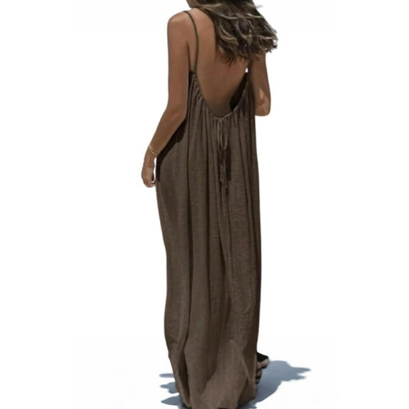 Dresses for Women Open Back Black Flowy Dress for Beach 2025 Vacation ...