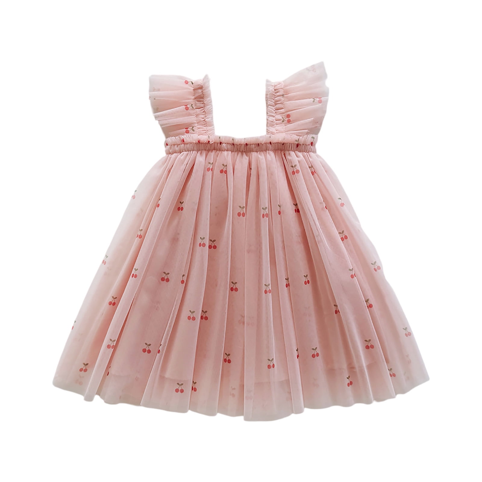 Dresses for Girl Fly Sleeves Prints Dance Party Vacation Dresses for ...