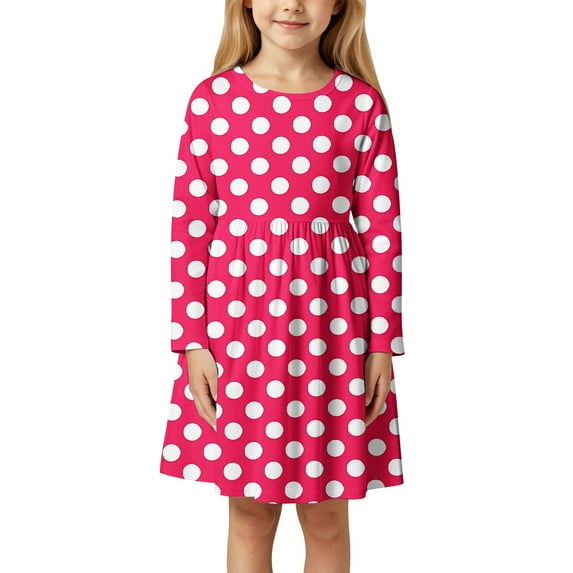 Dresses for Girls Casual Floral Print Long Sleeve Summer Kids Cute ...