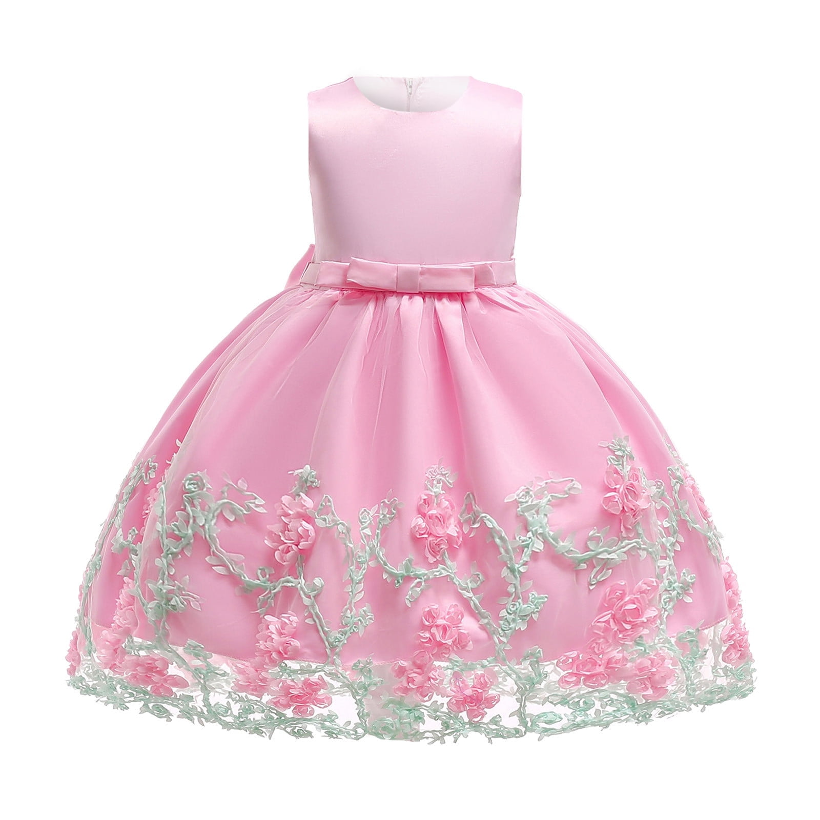 Dresses for Girls Dresses Wedding Party Sleeveless Causal Dress Flower ...