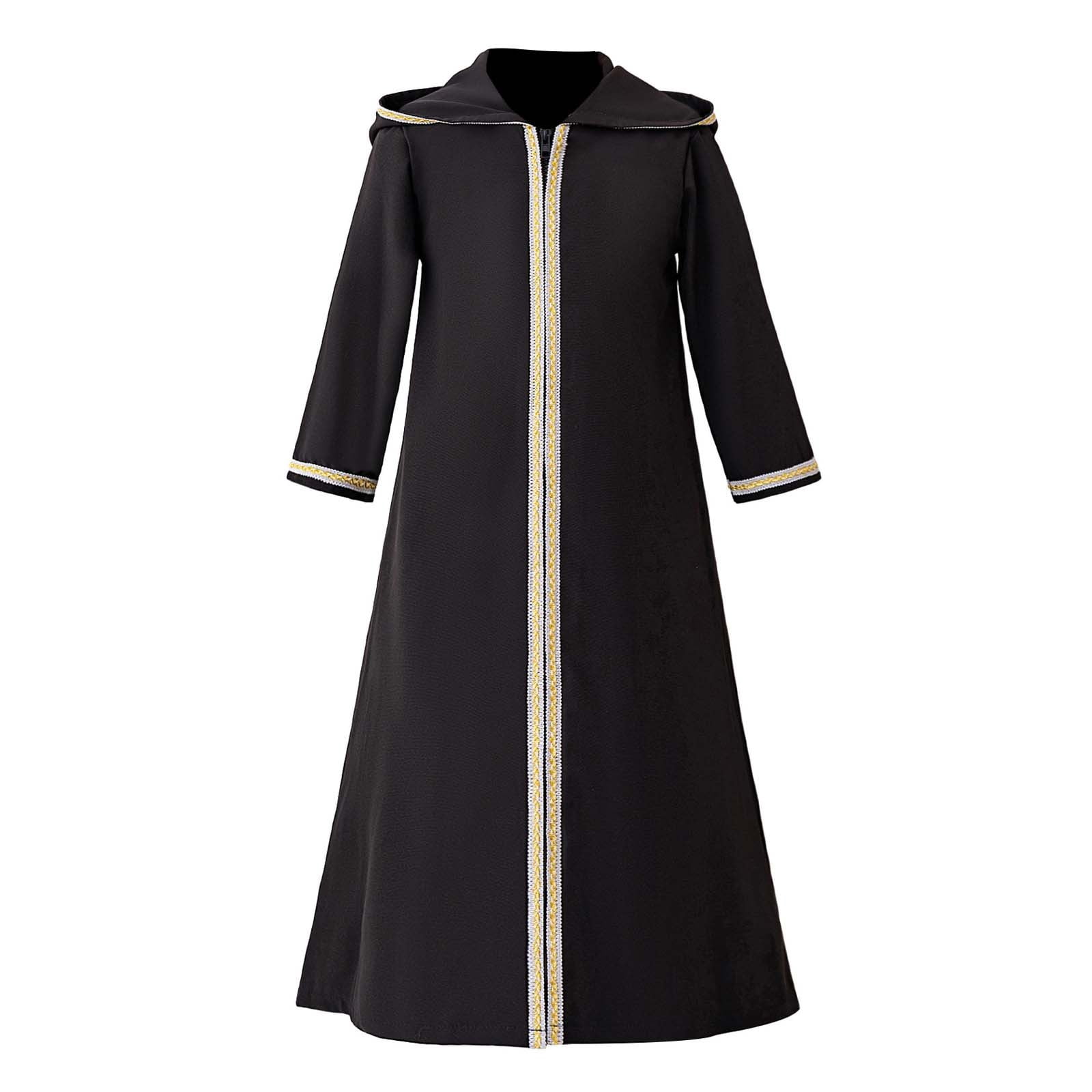 Dresses for Girls Elegant Long Sleeve Hooded Gown Party Robe with Lace ...