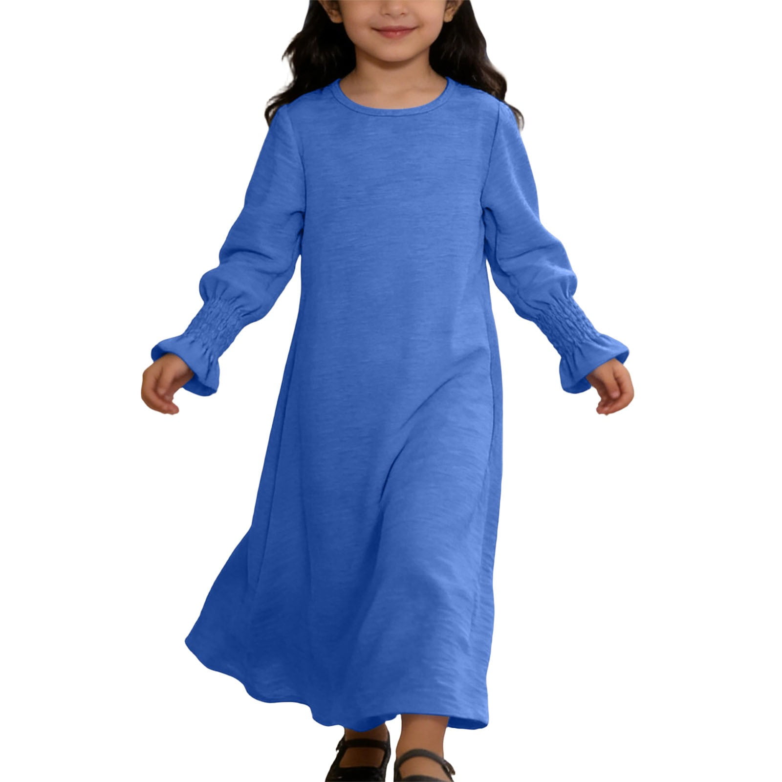 Dresses for Girls Elegant with Floral Lace Hem Pure Color Party Gown ...