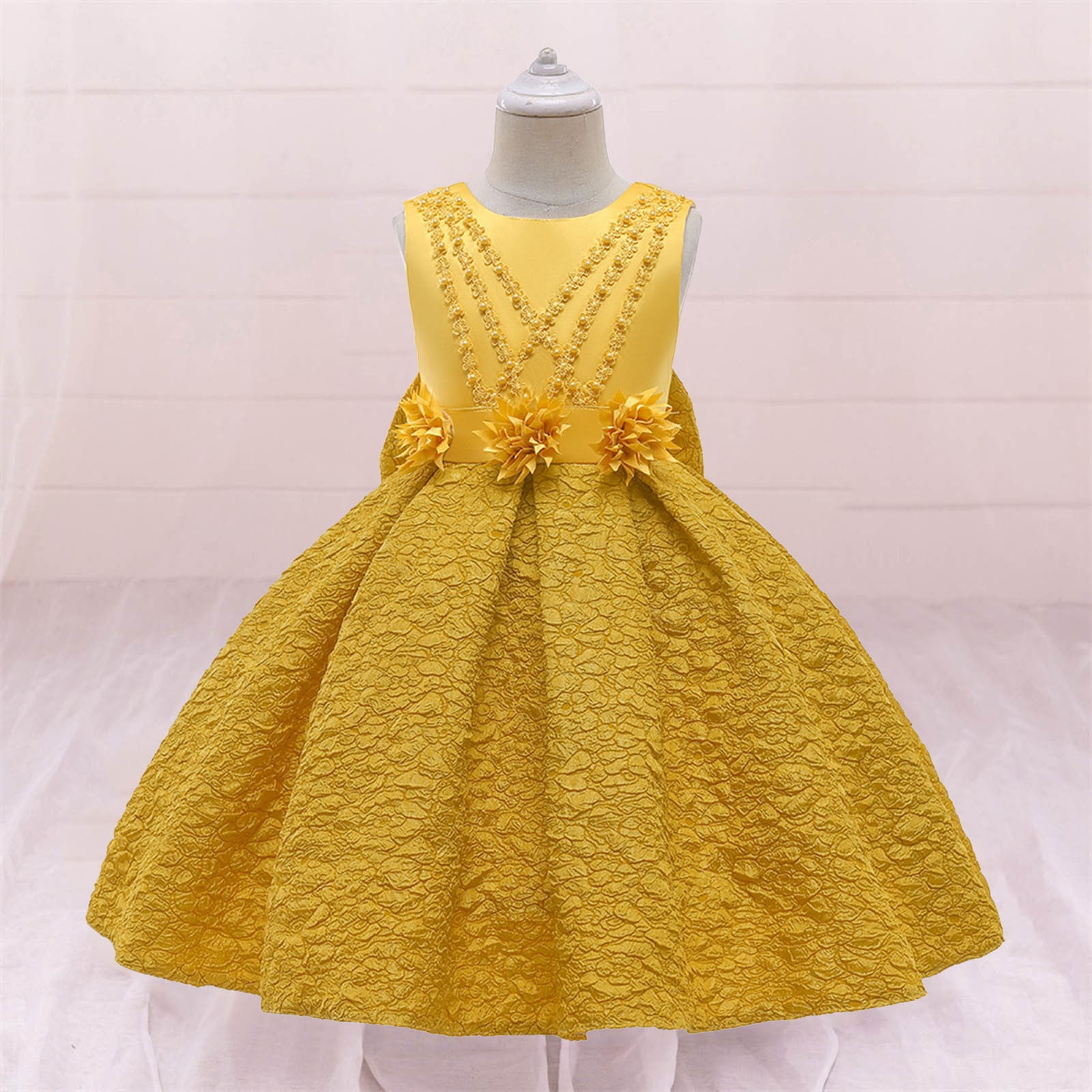 Dresses for Girls Floral Birthday Dress Girls Kids Princess Dress Up 6 ...