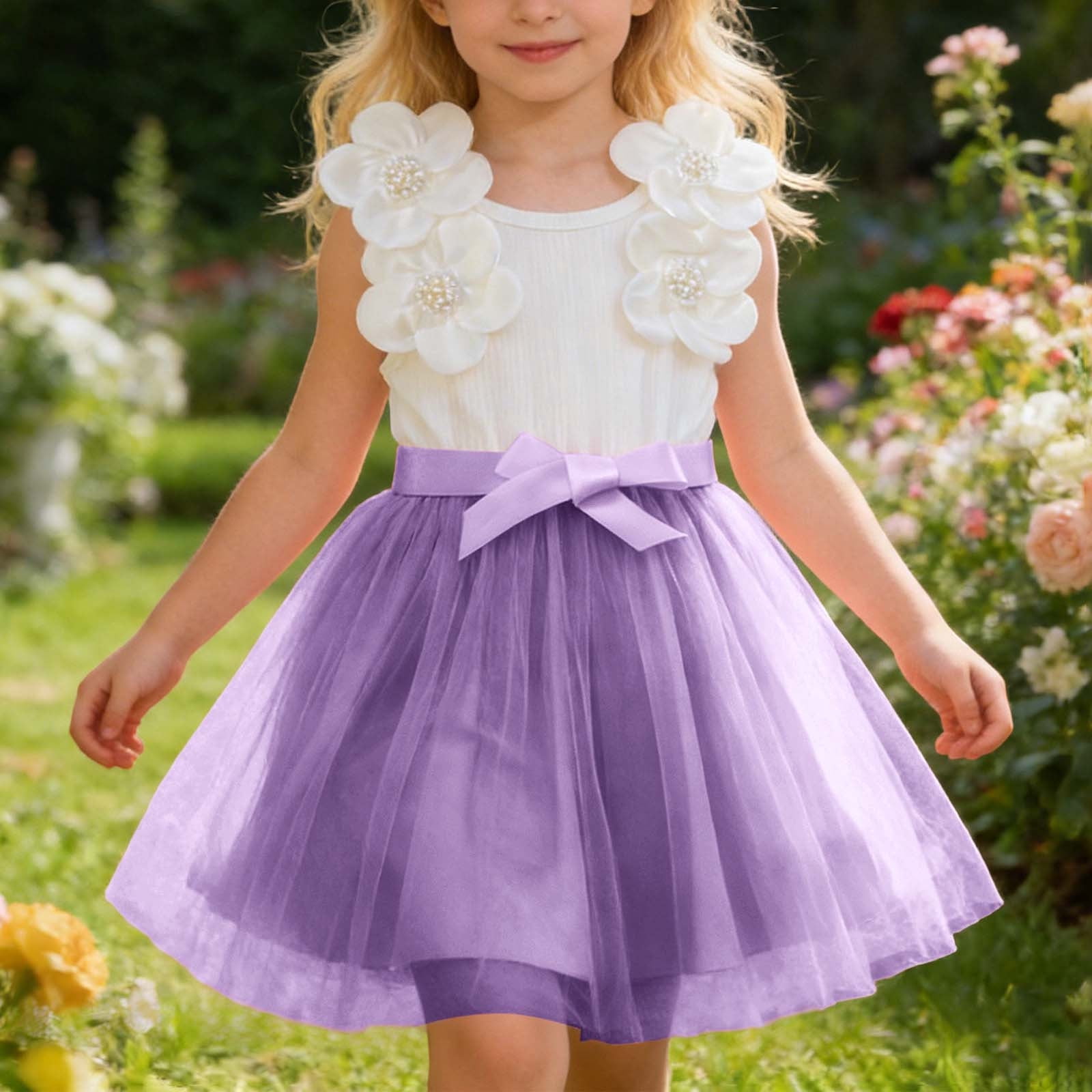 Dresses for Girls Floral Birthday Dresses for Girls Kids Flower Dress ...