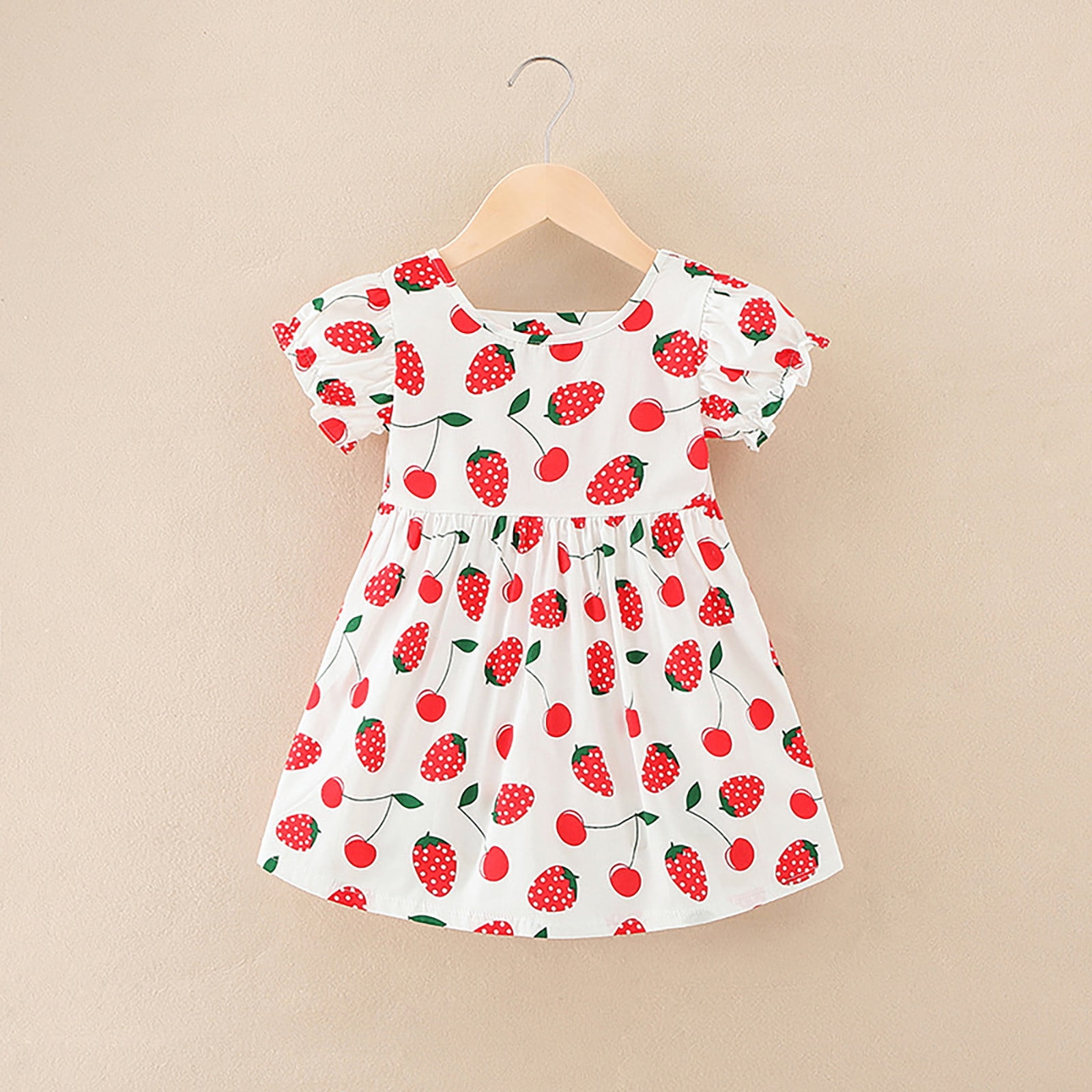 Dresses for Girls Flower Garden A-Line Puff Sleeves Kids Outfits ...