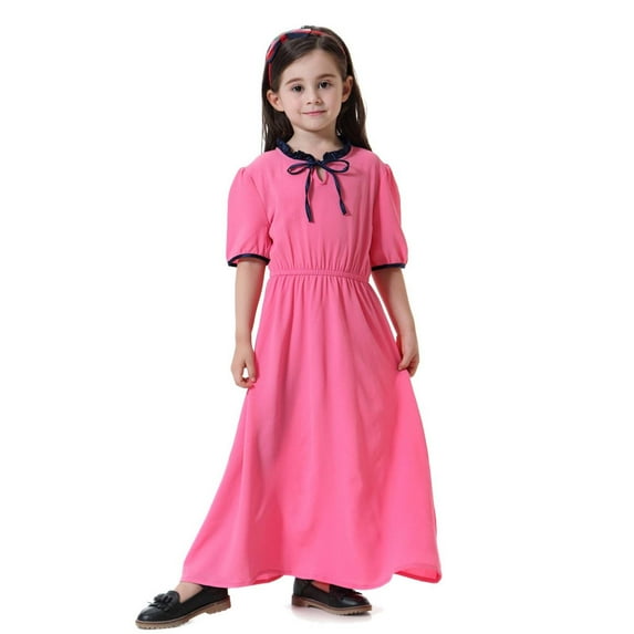 Girl Dresses Long Pink Dress Maxi Dress with Sleeves Toddler Birthday ...