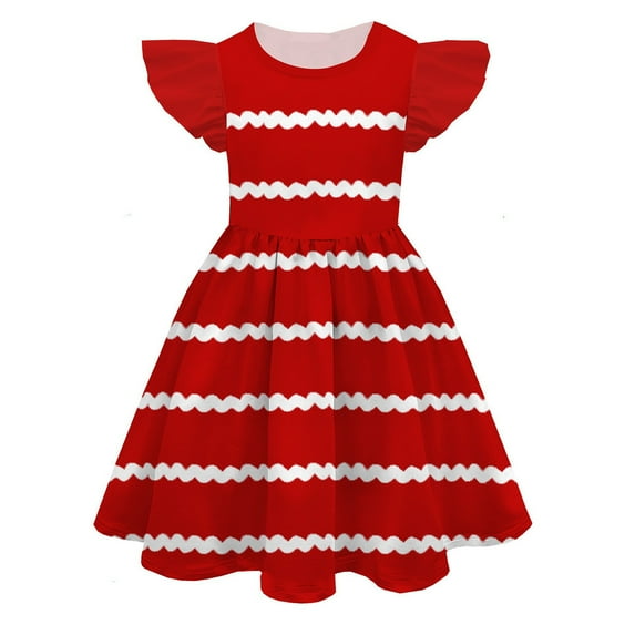 Dresses for Girls Summer Color 3D Digital Print Cute Personality Fly ...