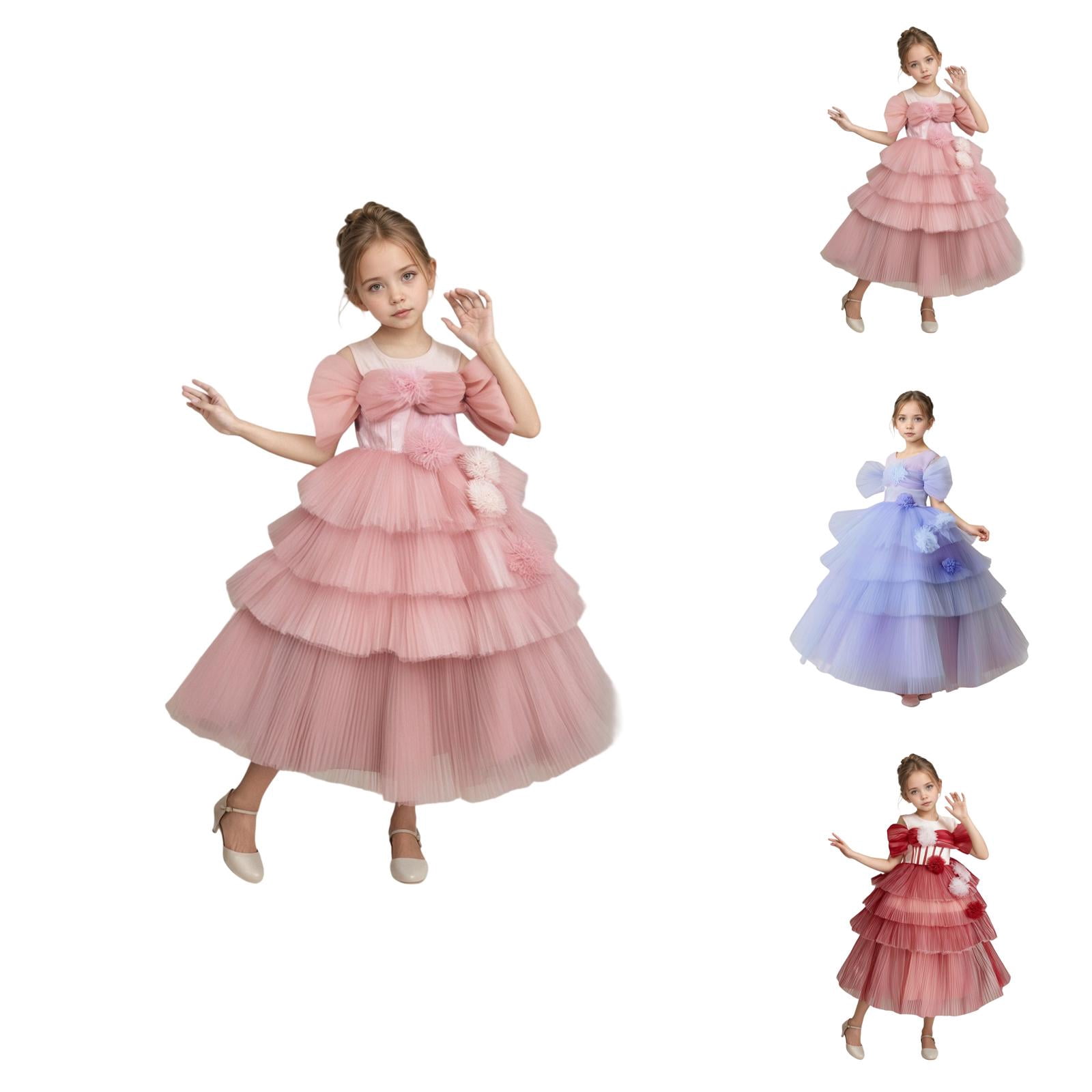 Dresses for Teen Girls Girls Princess Dress Girls' Pleated Dress Off ...