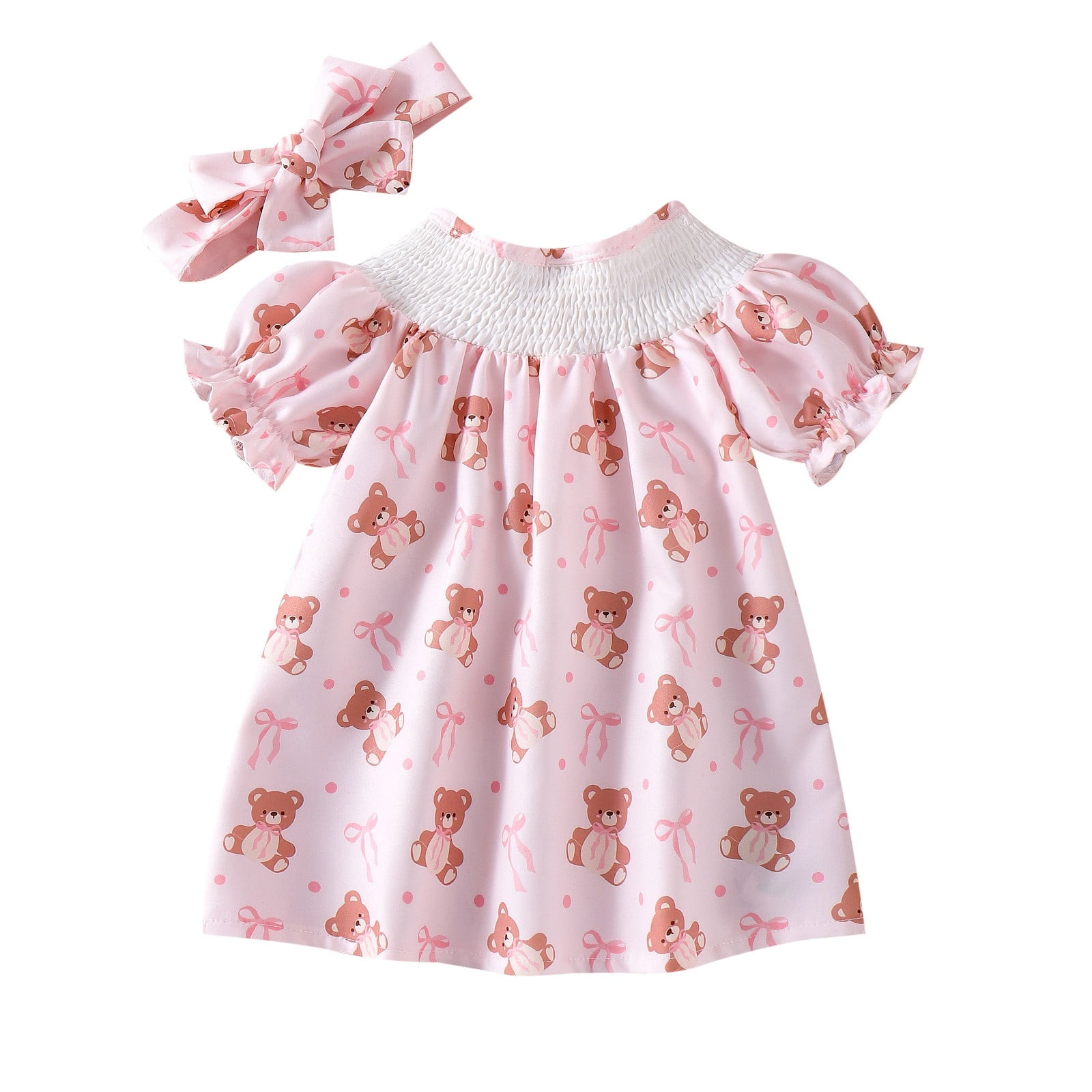Dresses for Toddler Girls Summer Cute Cute Bow Animal Arint Cute ...