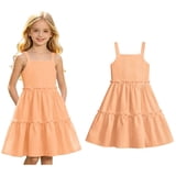 Dresses for Tween Girls Spaghetti Strap Layered Ruffle Flared Flowy ...