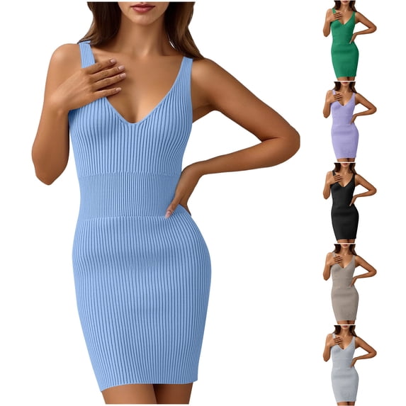 Dresses for Women 2025 Summer Dresses for Women Plus Size Ladies' Slim ...