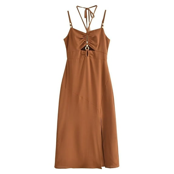 Dresses for Women 2026 Casual Spring Ladies Sleeveless Solid Neck ...