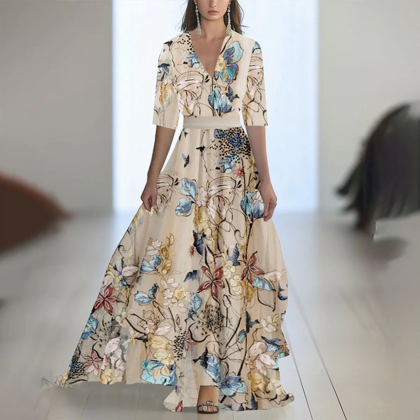 Dresses for Women 2026 Elegant Classy Wedding Guest Dress Empire Waist ...