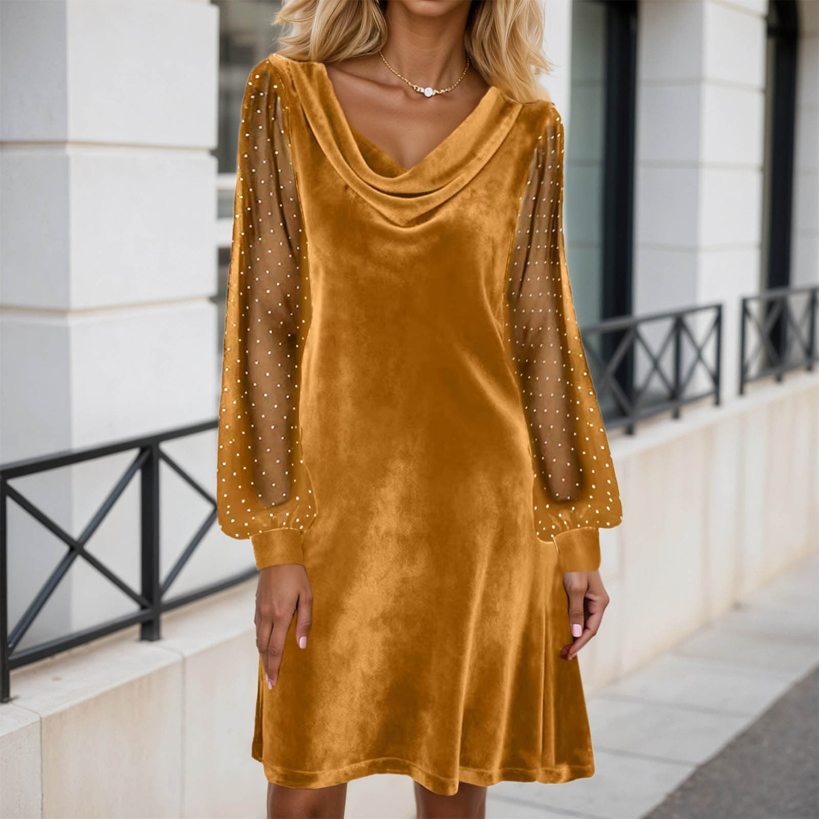 Dresses for Women Long Sleeve Sequin Prom Dresses Sparkle Outfits ...