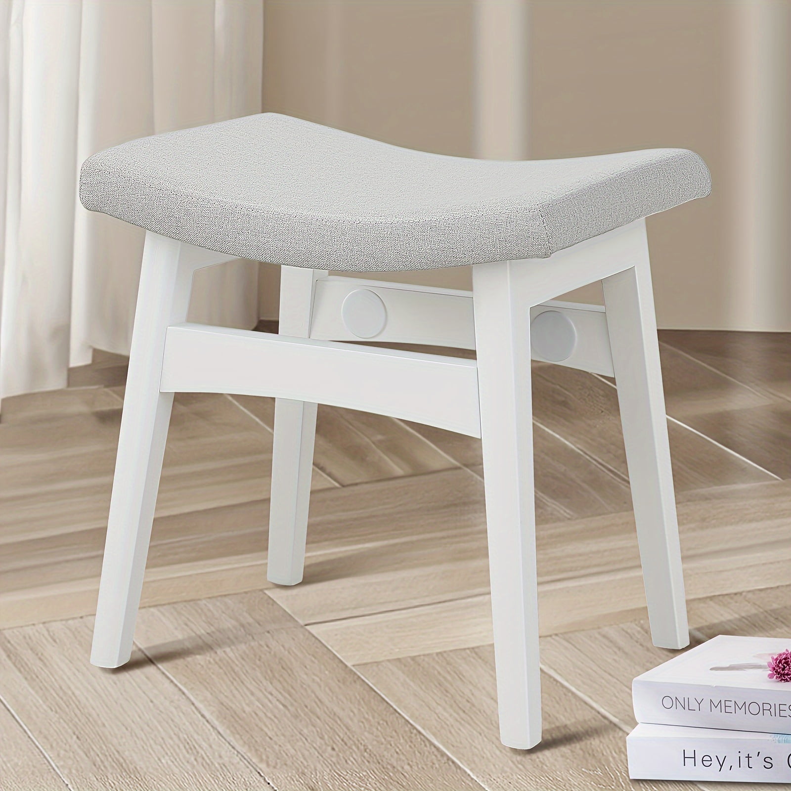 Dressing Bench, Saddle Cushion Foot Bench, Modern Dresser Bench ...