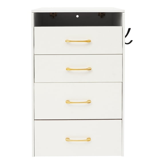 Dressing Table with Storage, Vanity Table with 3 Drawers, Jewelry ...