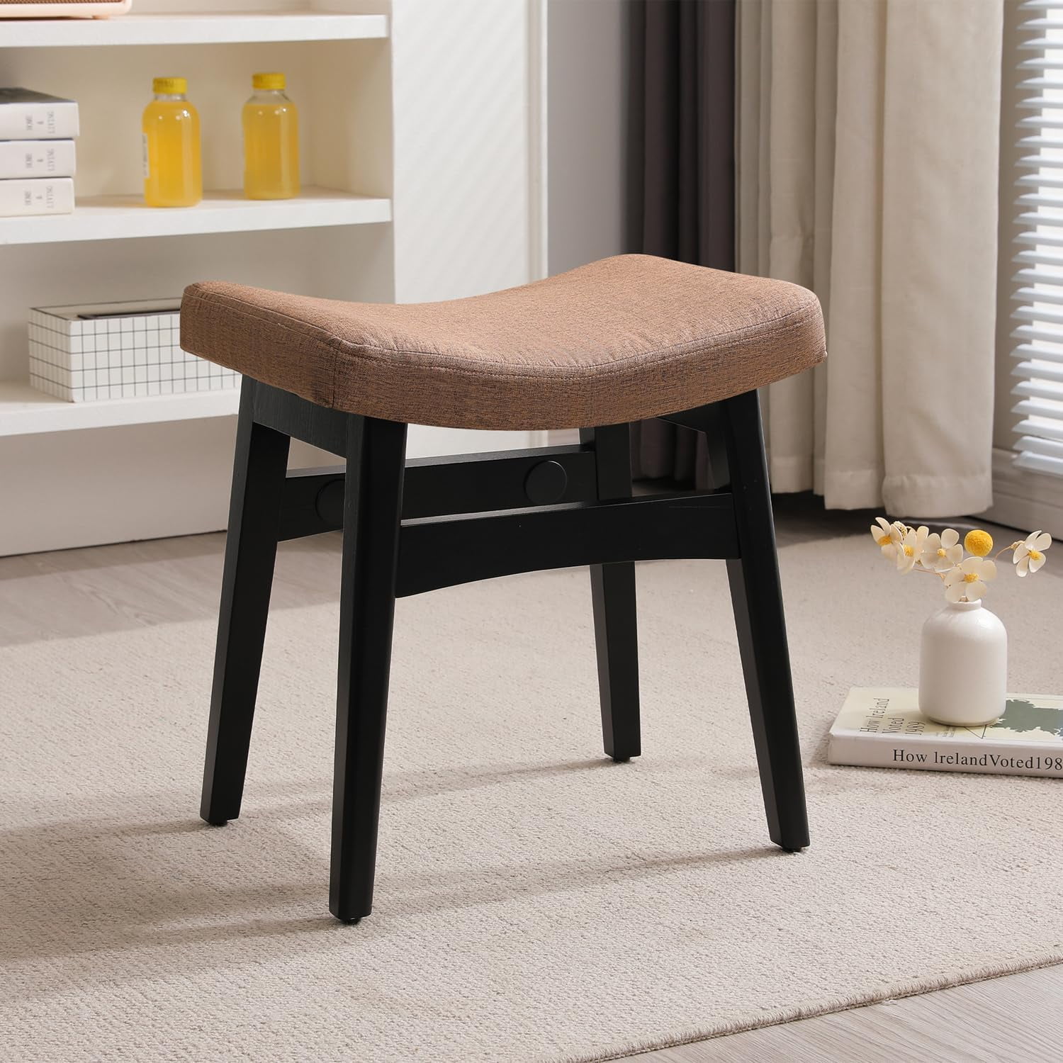 Dressing stool, saddle cushion footstool, modern dressing table chair ...