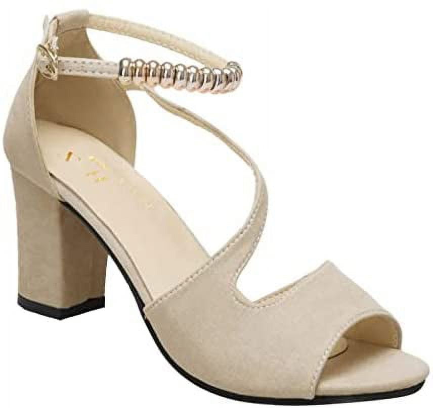 Dressy/Formal Sandals High Heel Ankle Strap Open Toe Chunky Platform ...