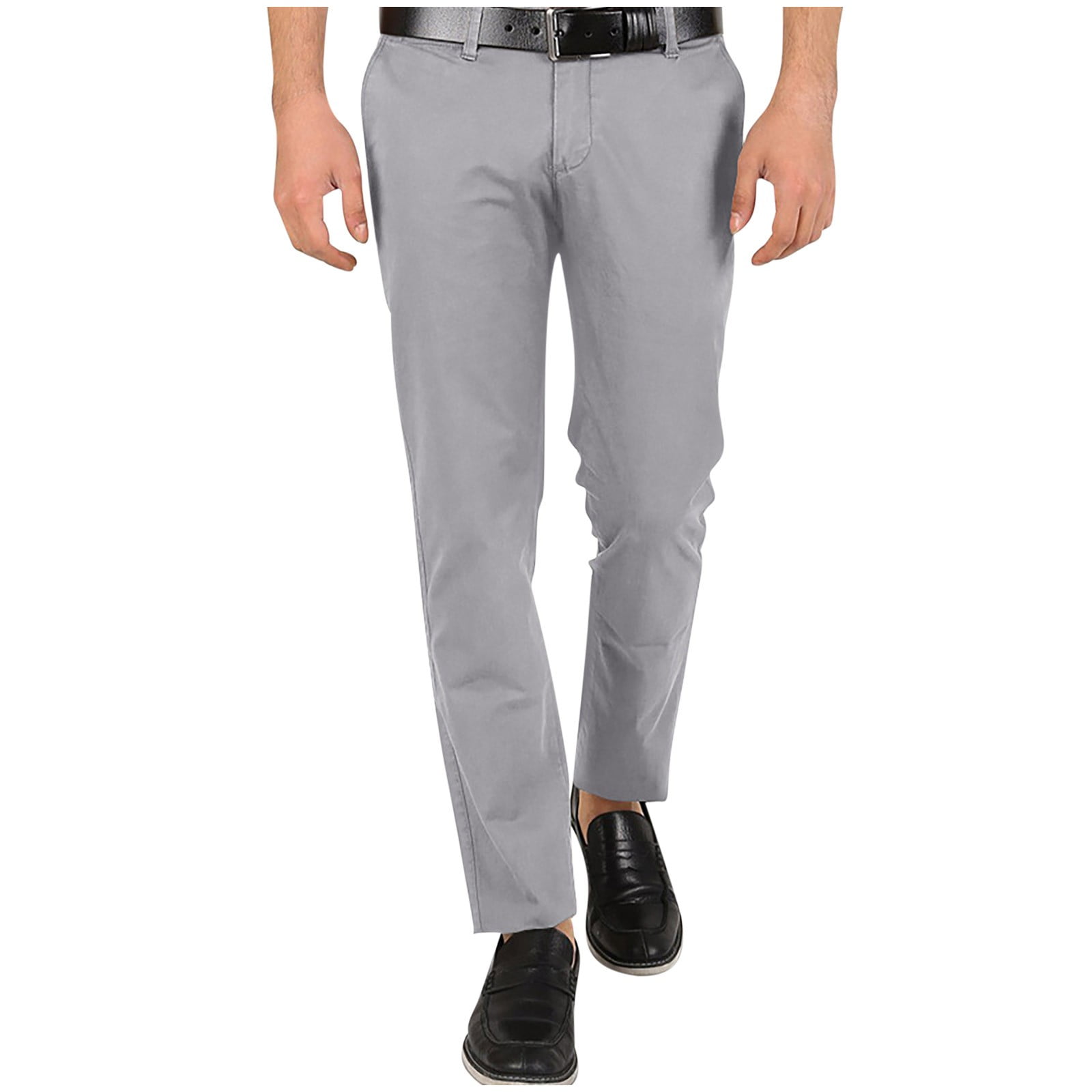 Dressy Pants for Men Classic Fit Solid Color Outdoor Pants Straight ...