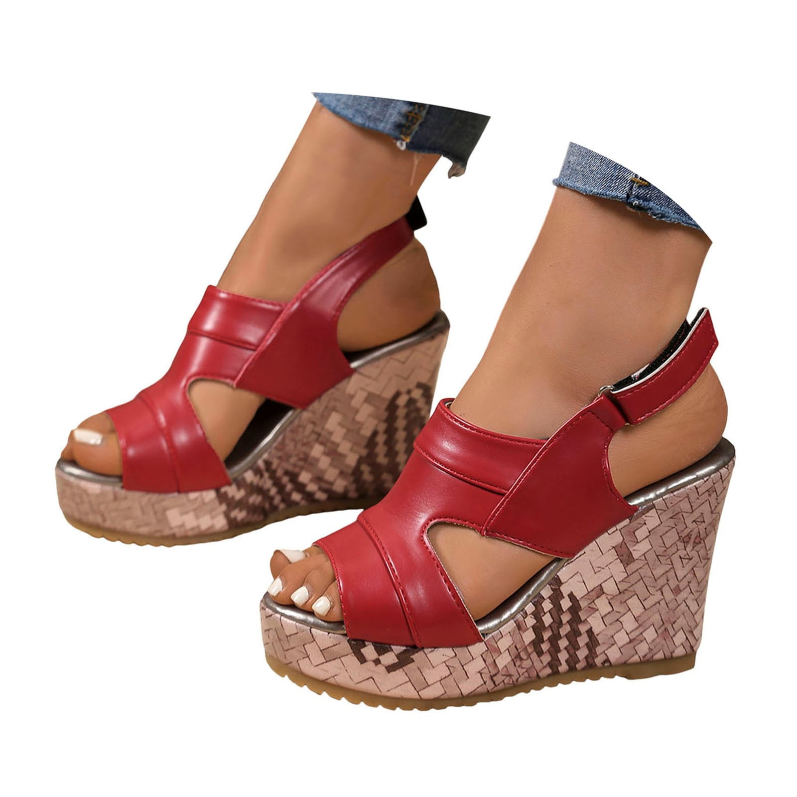 Dressy Sandals for Women Ladies 2025 Trendy Leather Summer Peep Toe ...