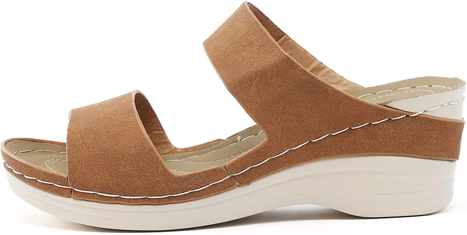 Dressy Summer Platforms Mid Heel Beach Shoes Wedge Sandals for Women ...