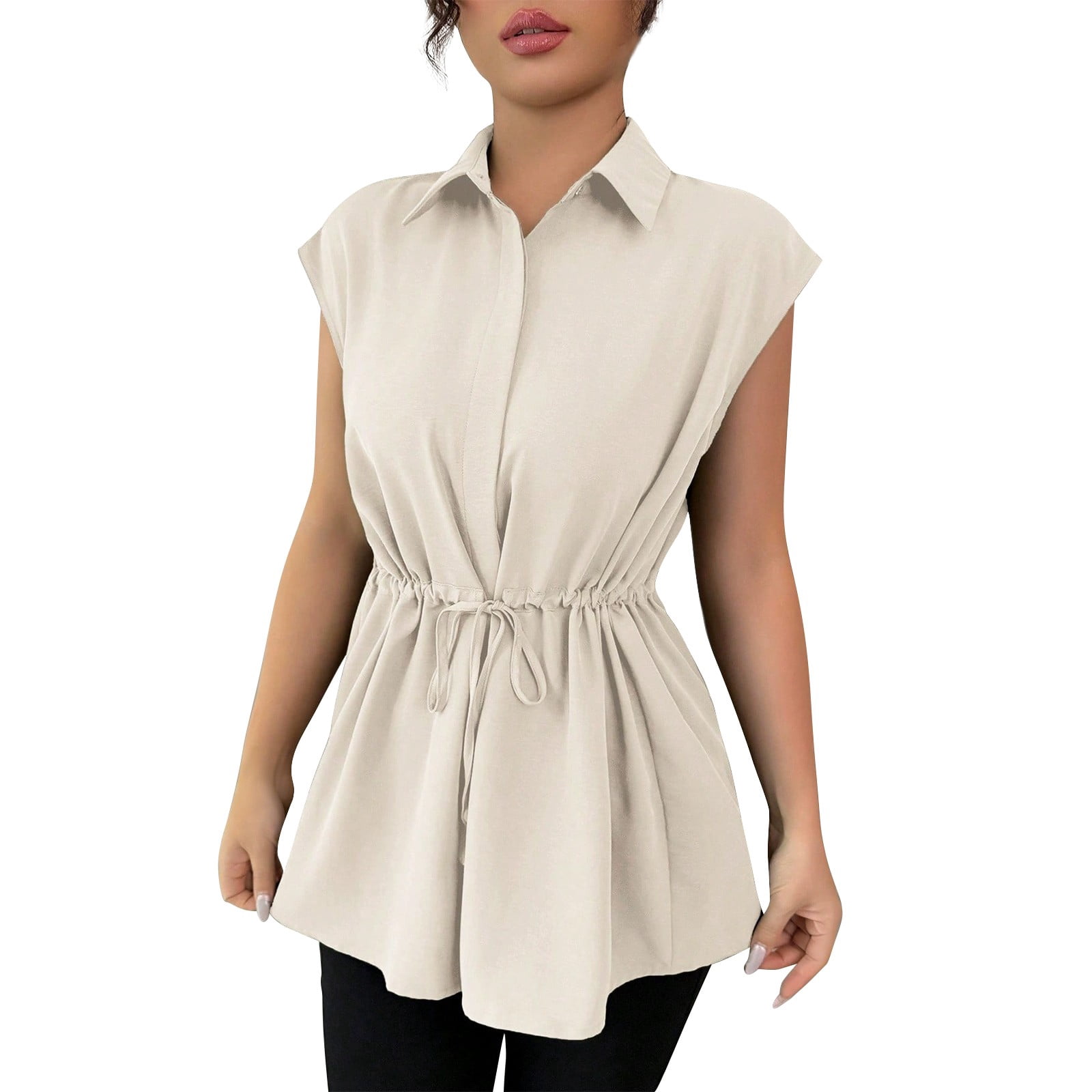Dressy Tops for Women Chain Decor Short Sleeve Casual Crew Neck T Shirt ...