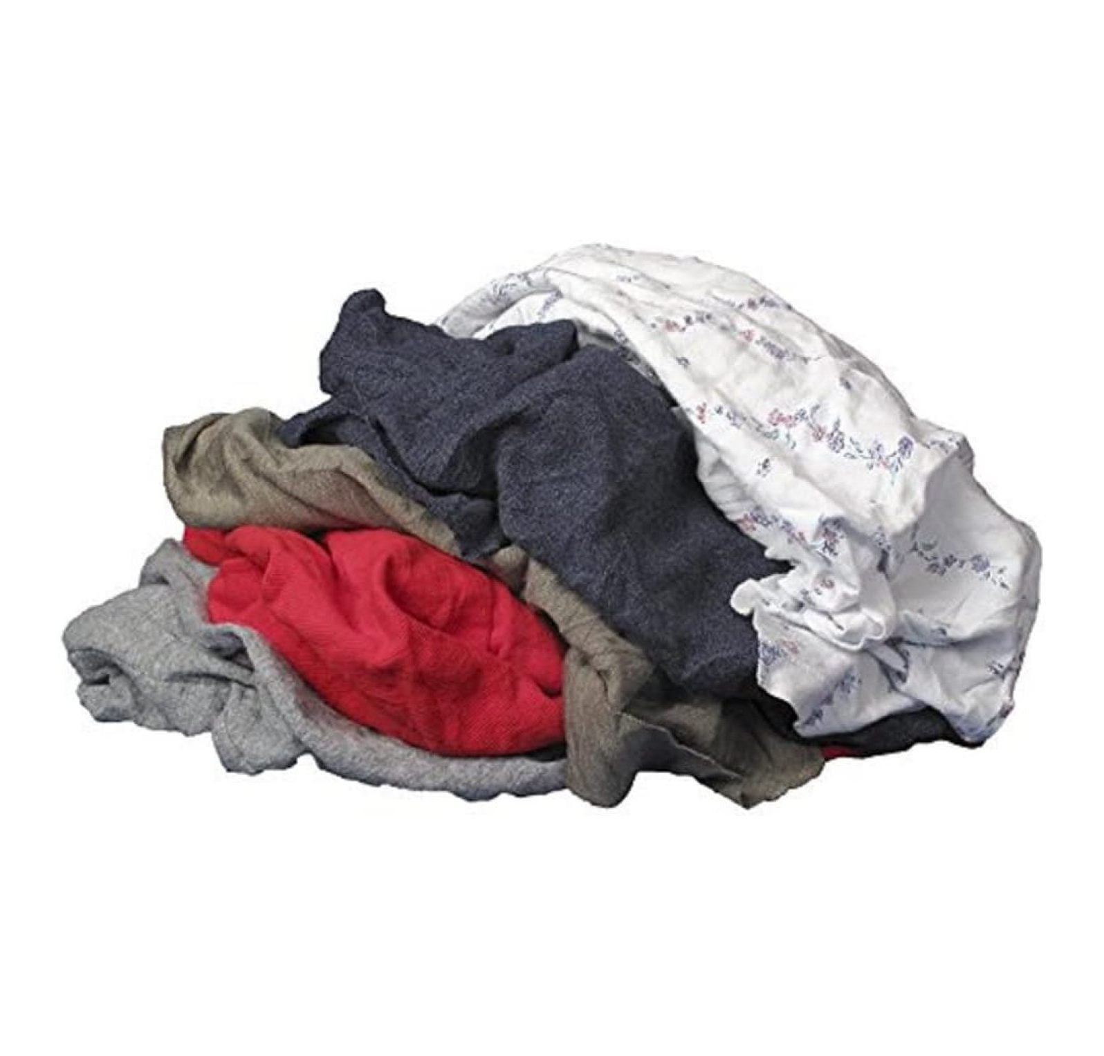 Drevy (10085PB) Recycled Multicolored T-Shirt Cloth Rags, 50 lb. bag ...